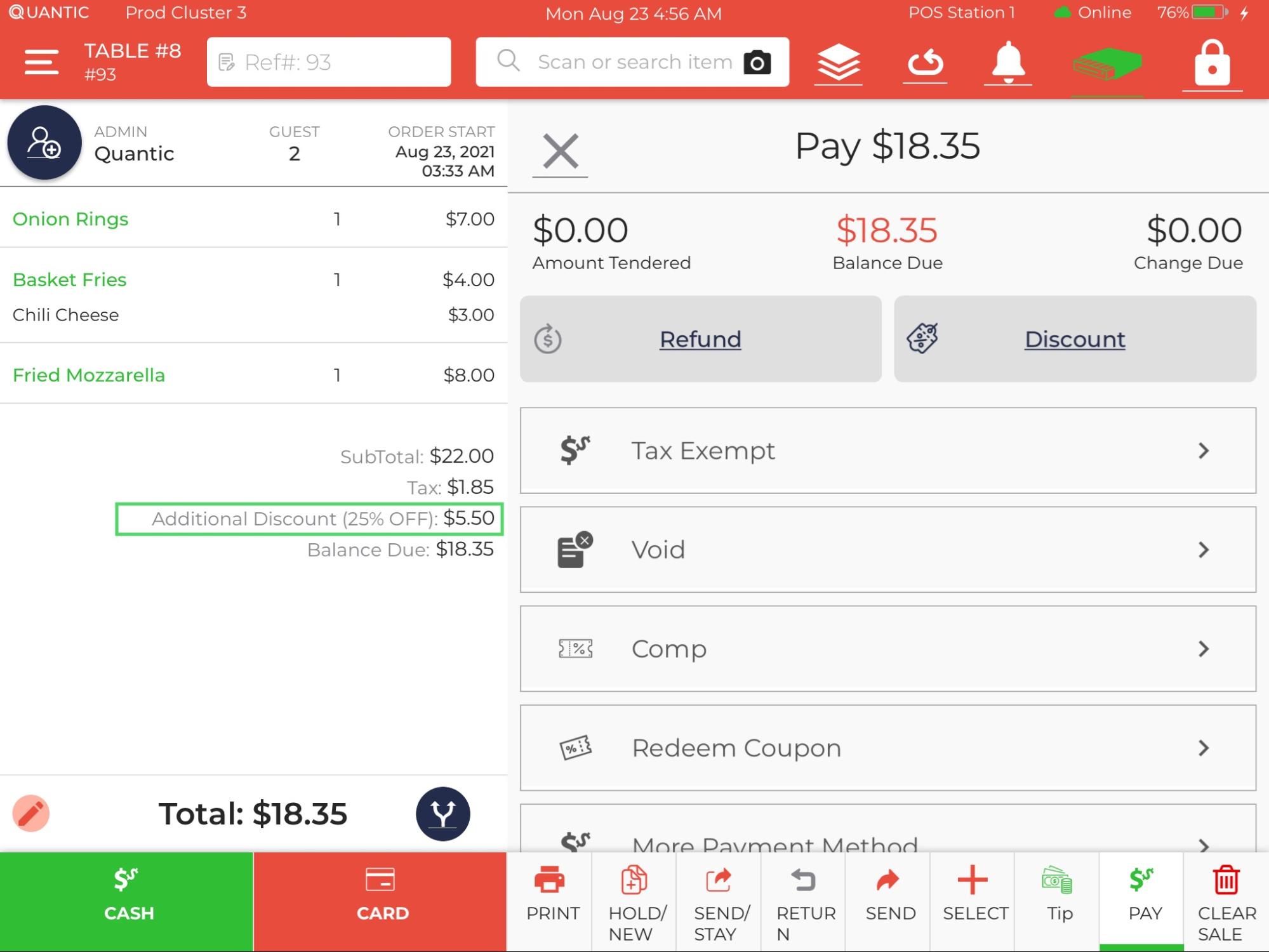 Applying Discounts on Item/Order POS - Quantic POS - A true iOS and ...