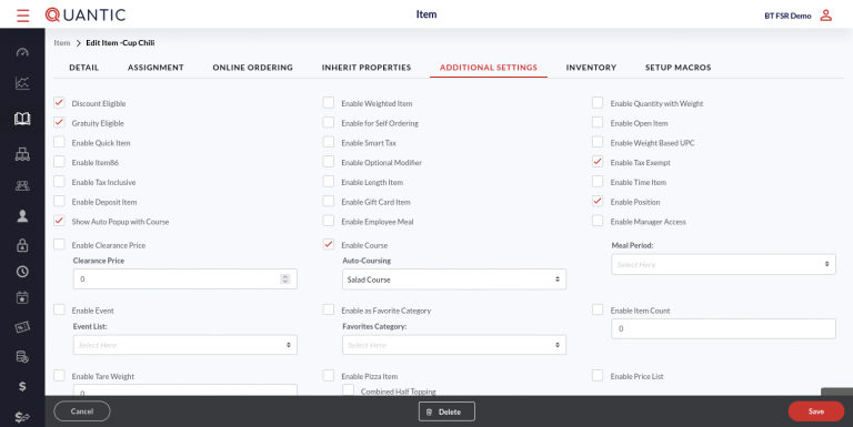 Portal Dashboard Management | Quantic POS Learning Resources