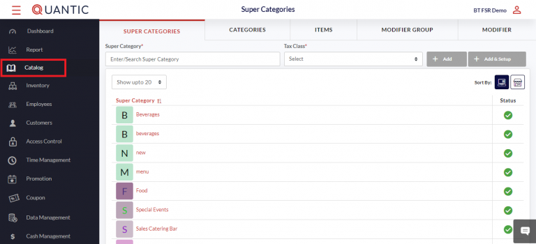 Portal Dashboard Management | Quantic POS Learning Resources