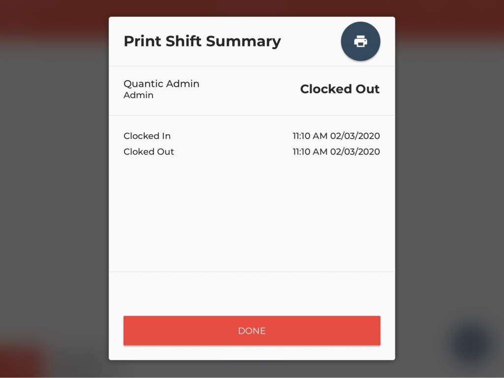 Clock In and Clock Out Feature | Quantic POS Resources